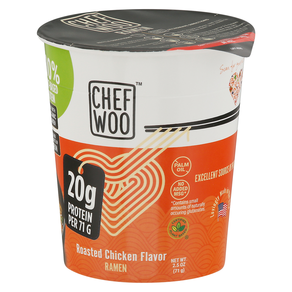 Chef Woo Ramen, Roasted Chicken Flavor-Front-Right-Elevated