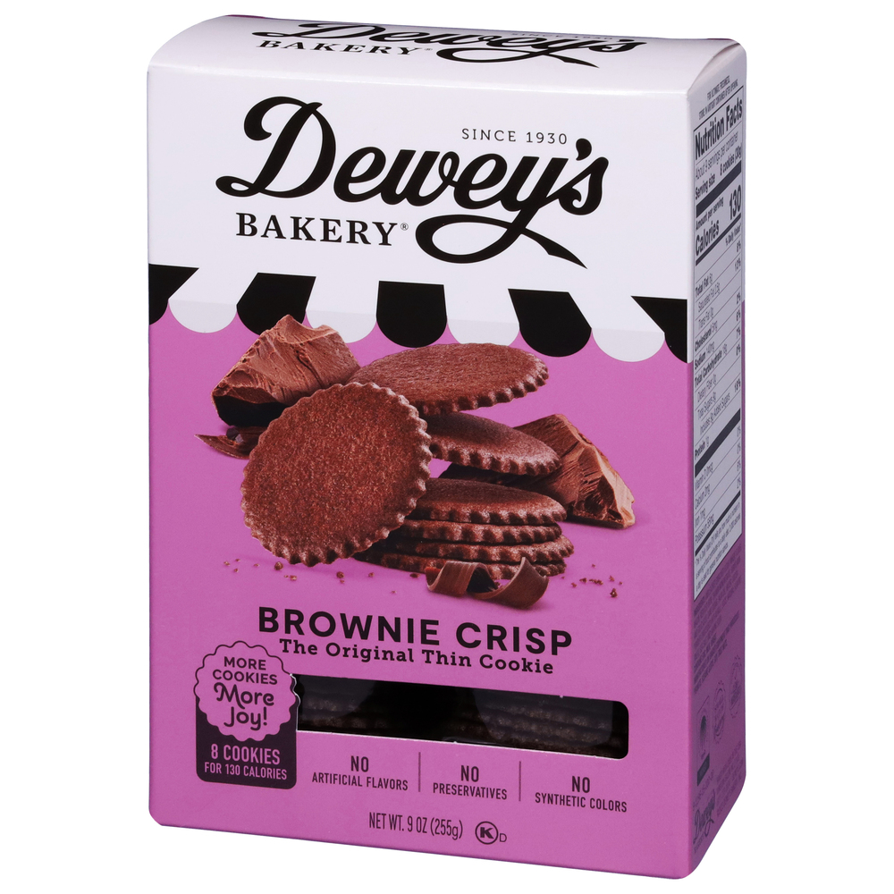 Dewey's Bakery Cookies, Brownie Crisp-Front-Right-Elevated
