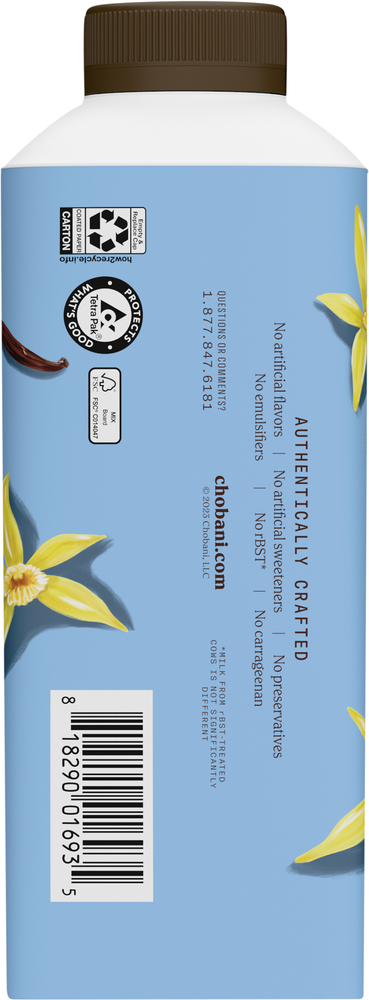 Chobani Coffee Creamer, Vanilla-Planogram-Back