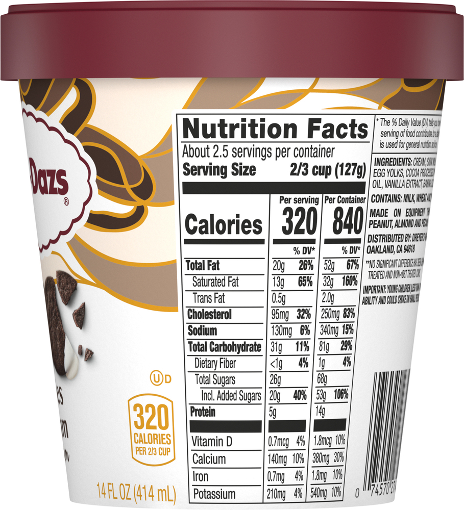 Haagen-Dazs Ice Cream, Cookies & Cream-Planogram-Right