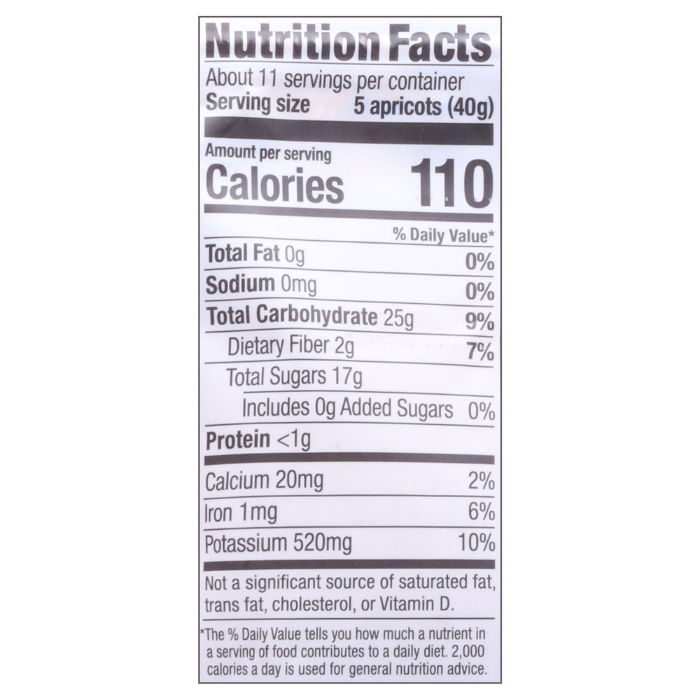 Made in Nature Apricots, Organic, Dried-Nutrition-Facts