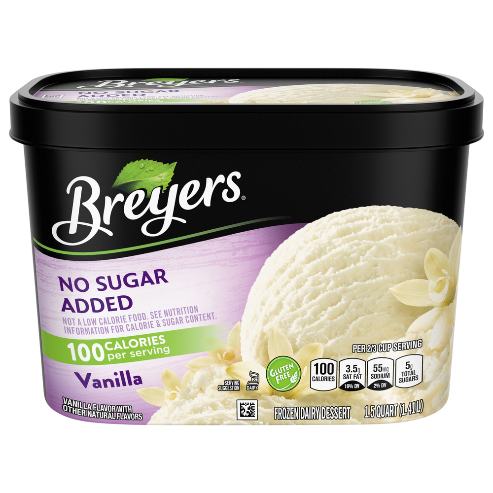 Breyers Frozen Dairy Dessert No Sugar Added Vanilla Ecom
