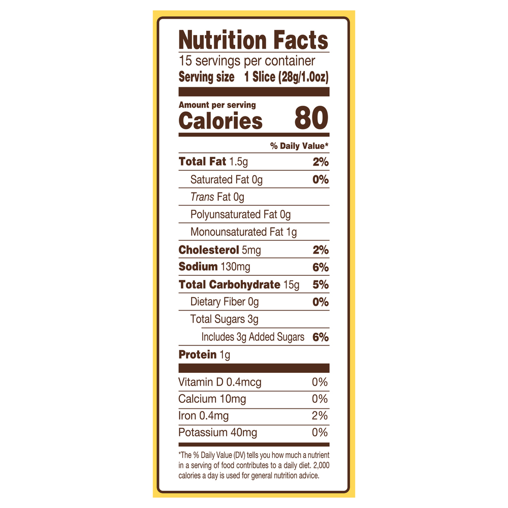 Canyon Bakehouse Bread, Gluten Free, Hawaiian Sweet-Nutrition-Facts