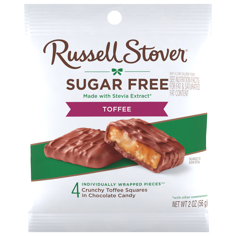 Russell Stover Chocolate Candy, Sugar Free, Toffee-Ecom