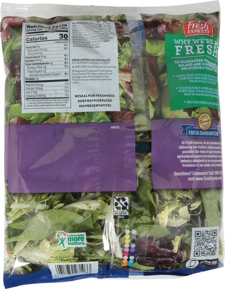 Fresh Express 50/50 Mix-Planogram-Back