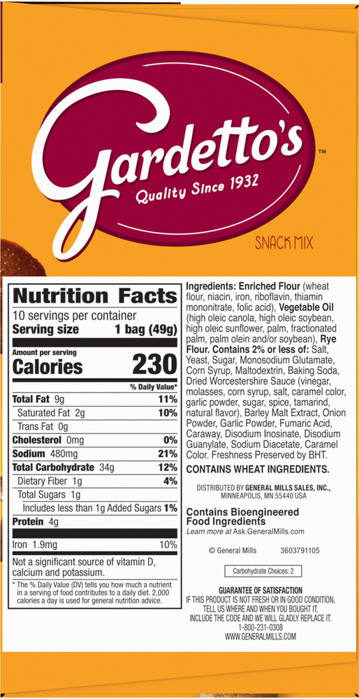 Gardetto's Snack Mix, Original Recipe, Multipack-Planogram-Right