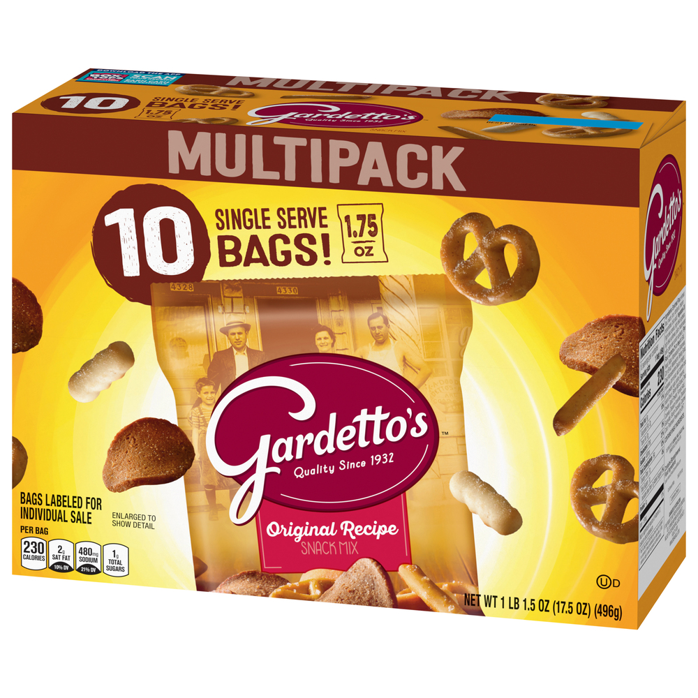 Gardetto's Snack Mix, Original Recipe, Multipack-Front-Right-Elevated