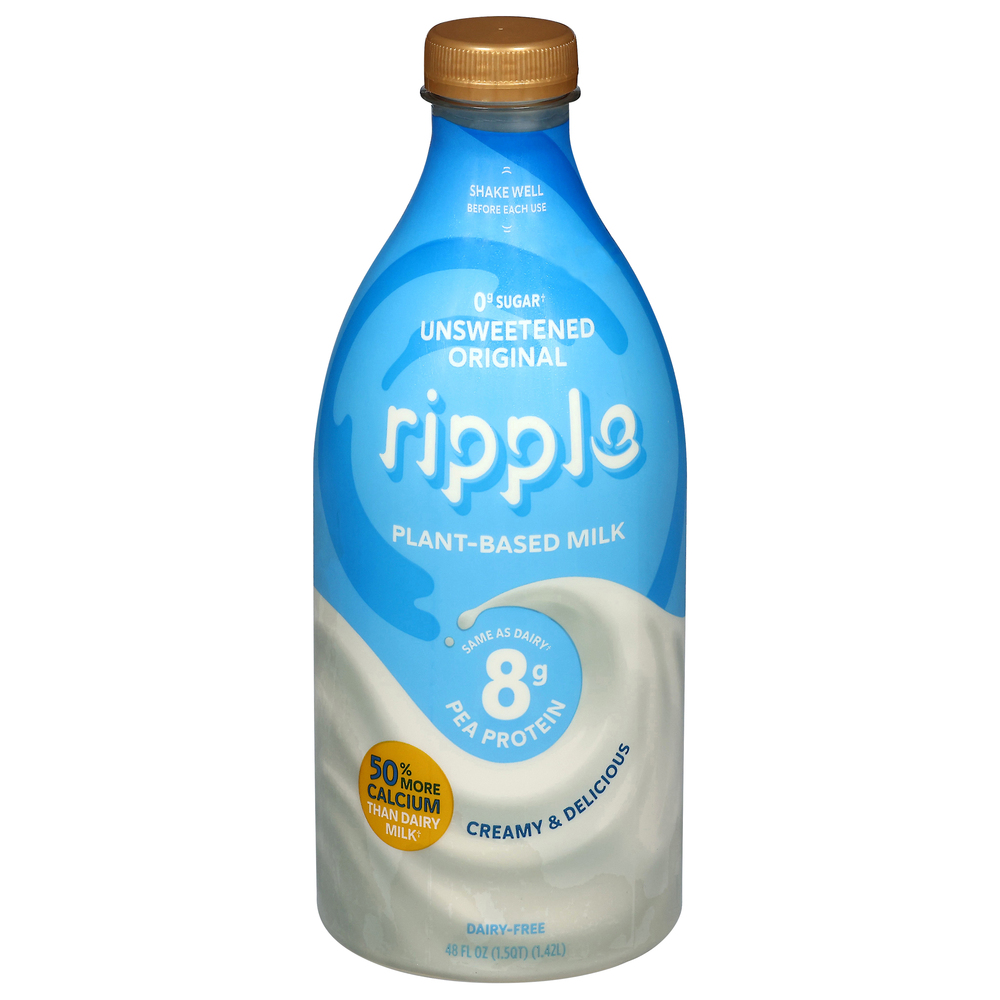 Ripple Milk, Plant-Based, Dairy-Free, Unsweetened Original-Main