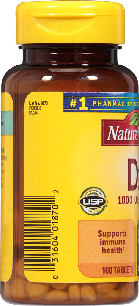 Nature Made Vitamin D3, Tablets-Planogram-Left
