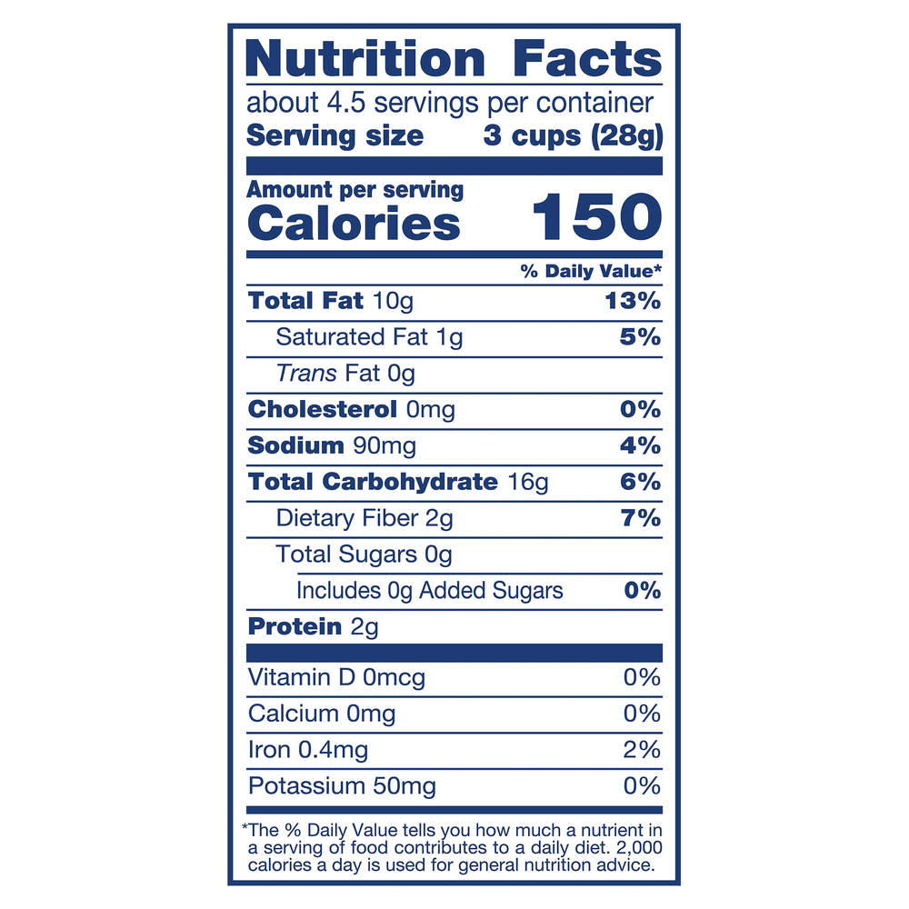 Skinny Pop Popcorn, Sea Salt & Pepper-Nutrition-Facts