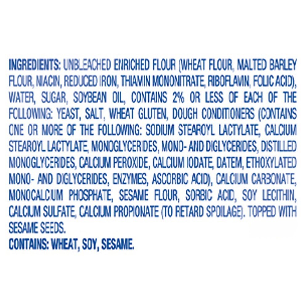 Wonder Hamburger Buns, Seeded, Extra Soft, Jumbo-Ingredients