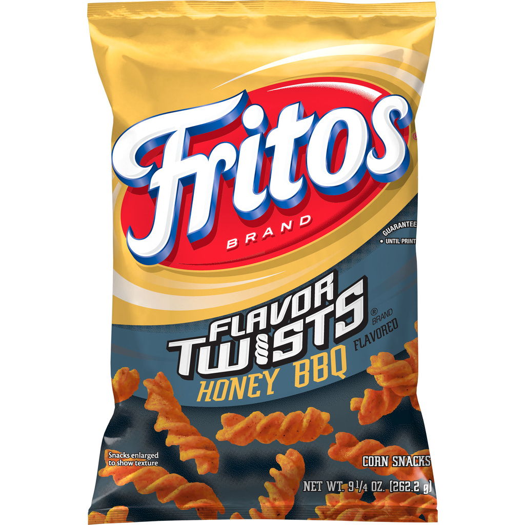 Fritos Flavor Twists Corn Snacks, Honey BBQ Flavored-Hero