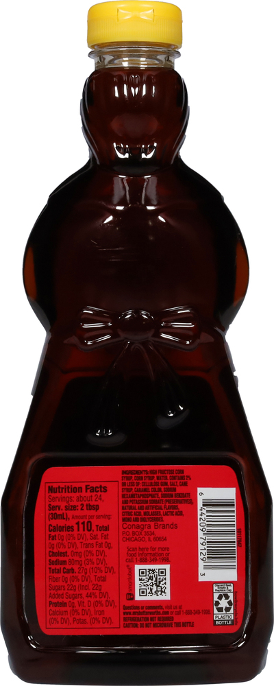 Mrs. Butterworth's Syrup, Original-Planogram-Back