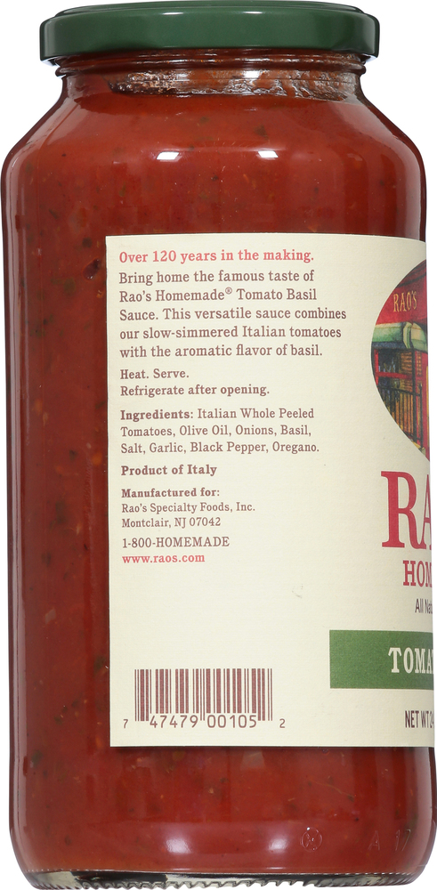 Rao's Homemade Sauce, Tomato Basil-Planogram-Left