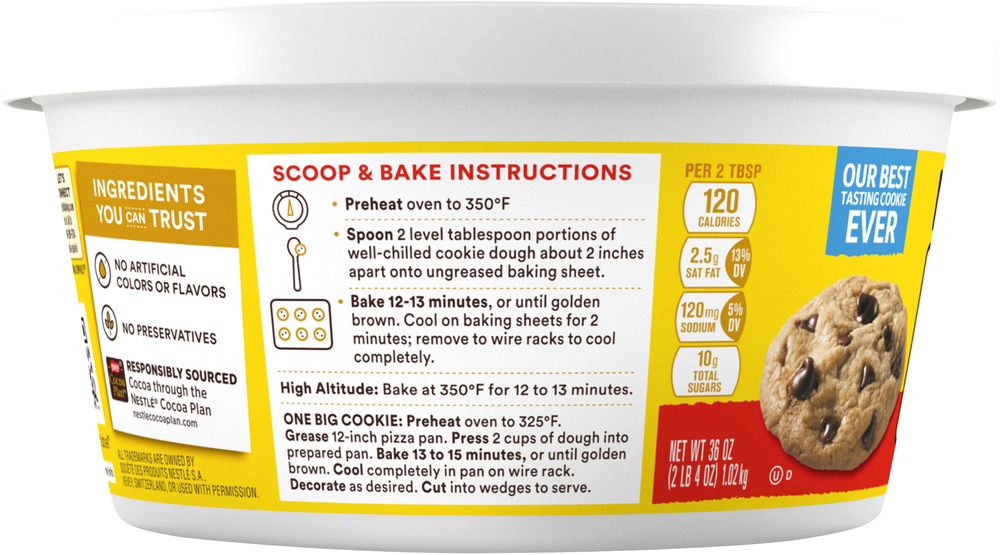 Nestle Toll House Cookie Dough, Chocolate Chip-Planogram-Left