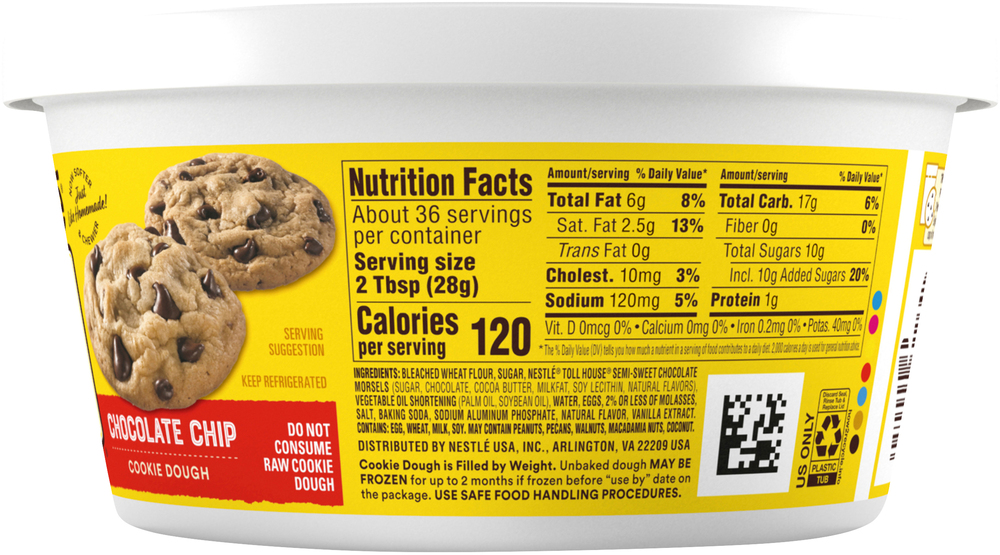 Nestle Toll House Chocolate Chip Cookie Dough Calories - Infoupdate.org