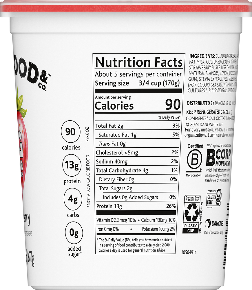 Too Good & Co. Yogurt, Strawberry, Low Fat-Planogram-Right