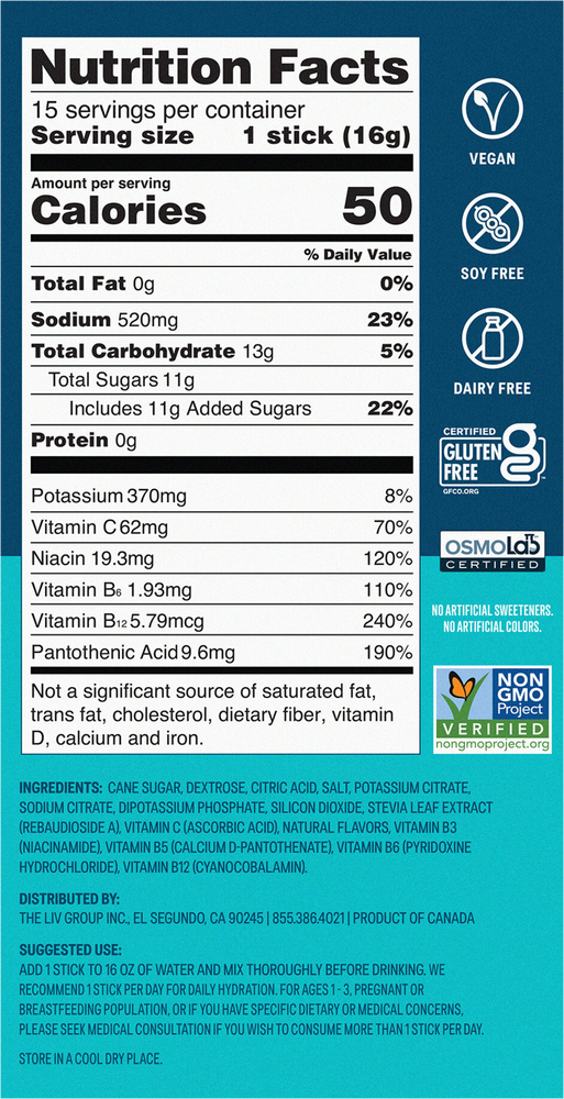 Liquid I.V. Hydration Multiplier Electrolyte Drink Mix, Passion Fruit ...