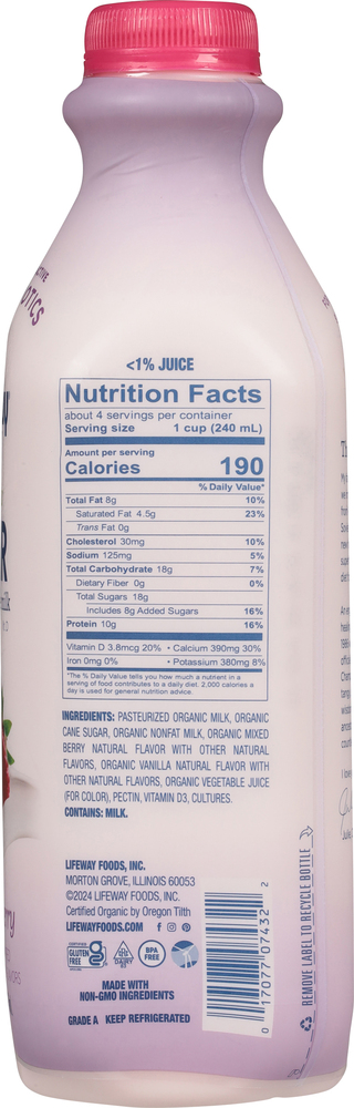 Lifeway Kefir, Organic, Mixed Berry-Planogram-Right