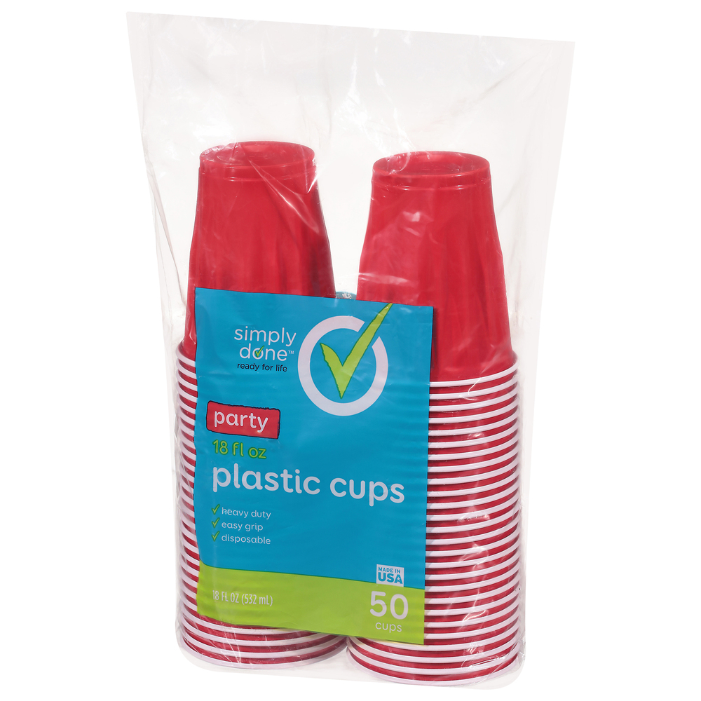 Simply Done Cups, Plastic, Party, 18 Fluid Ounce-Front-Right-Elevated