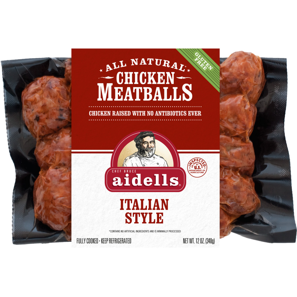 Aidells Chicken Meatballs, Italian Style with Mozzarella Cheese, 12 oz ...