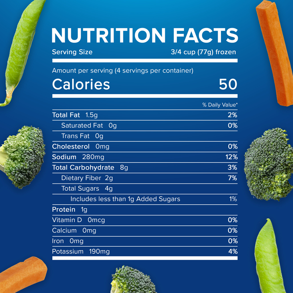 Birds Eye Steamfresh Asian Medley, Seasoned-Nutrition-Facts