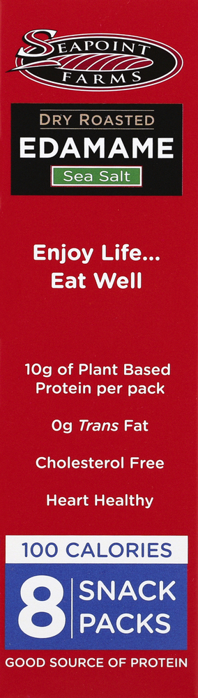 Seapoint Farms Edamame, Sea Salt, Dry Roasted, Snack packs-Planogram-Left