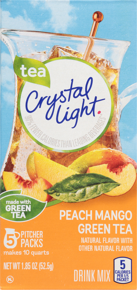 Crystal Light Drink Mix, Peach Mango Green Tea-Planogram-Back