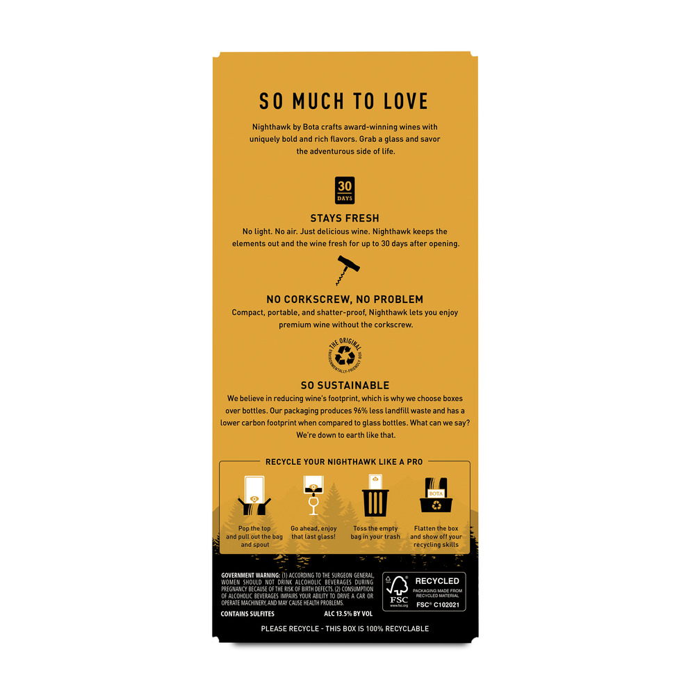 Bota Box Nighthawk Gold Nighthawk Gold Buttery Chardonnay White Wine ...