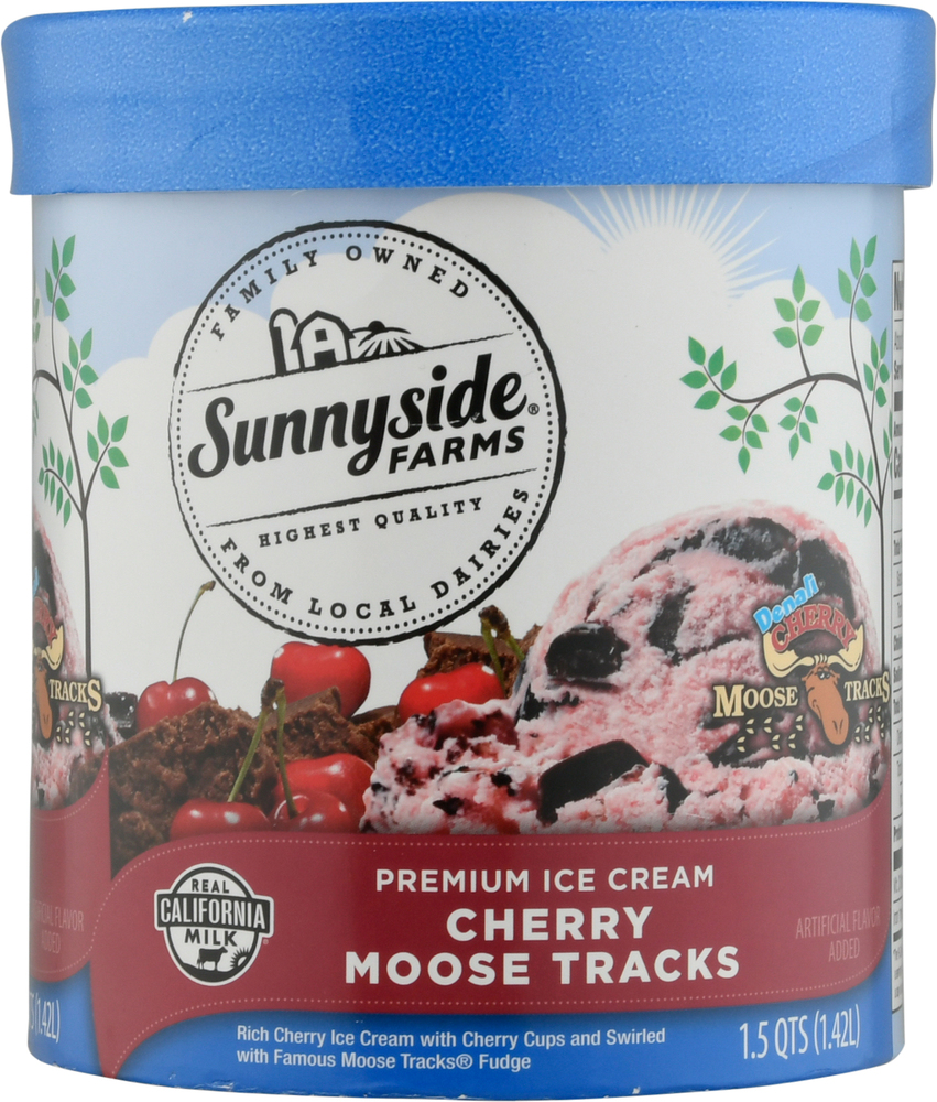Sunnyside Farms Ice Cream Cherry Moose Tracks Premium Main