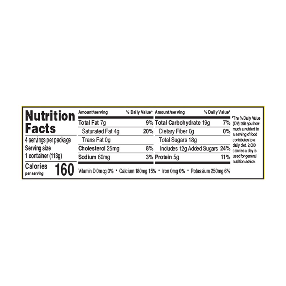 Noosa Finest Yoghurt, Lemon, 4 Pack-Nutrition-Facts