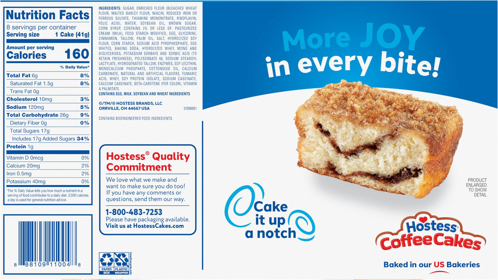 Hostess Coffee Cakes, Cinnamon Streusel-Planogram-Back
