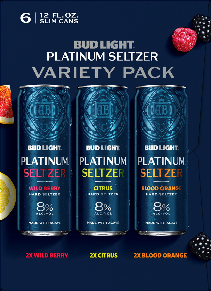 Bud Light Platinum Seltzer Wild Berry Citrus Blood Orange Variety Pack