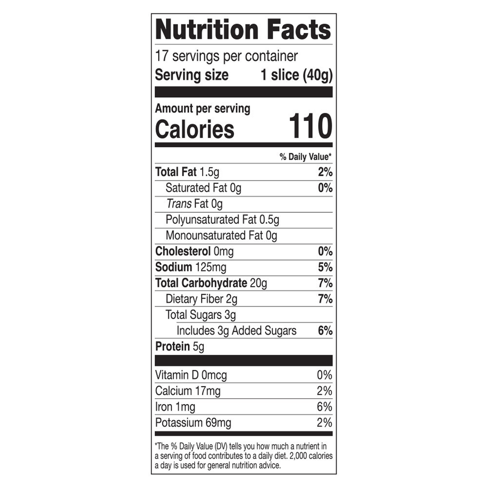 Franz Franz San Juan Island 9 Whole Grain Bread-Nutrition-Facts