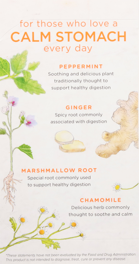 Bigelow Benefits Herbal Tea, Caffeine Free, Calm Stomach, Ginger ...
