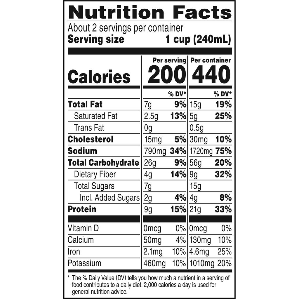 Campbell's Chunky Soup, Chili Mac-Nutrition-Facts