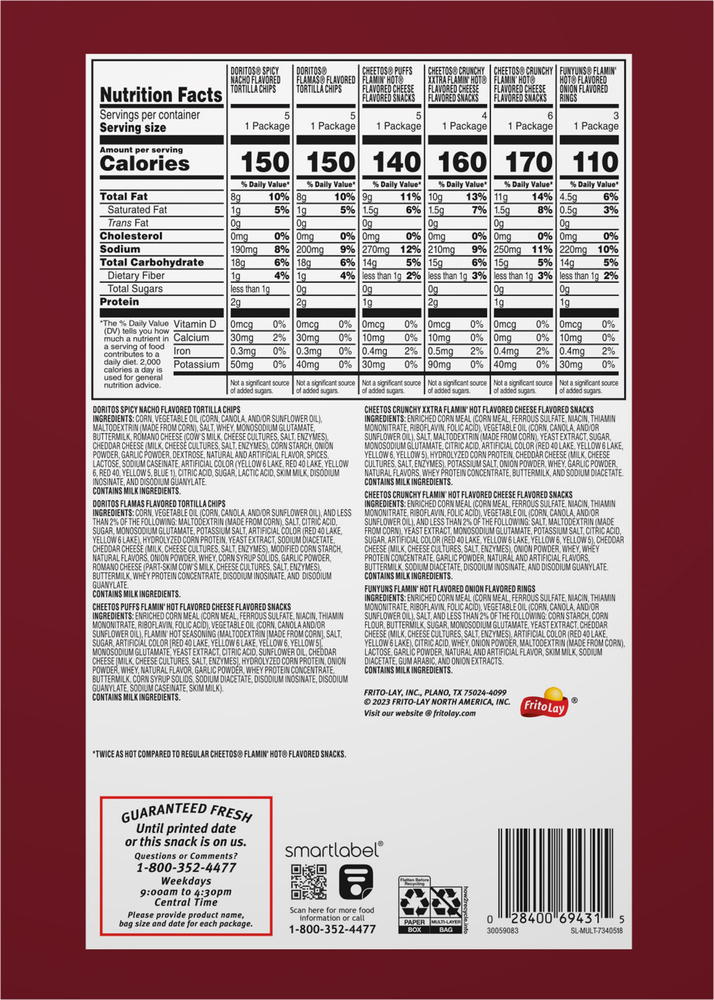 Frito Lay Fiery Mix, Party Size, 28 Bags-Planogram-Right
