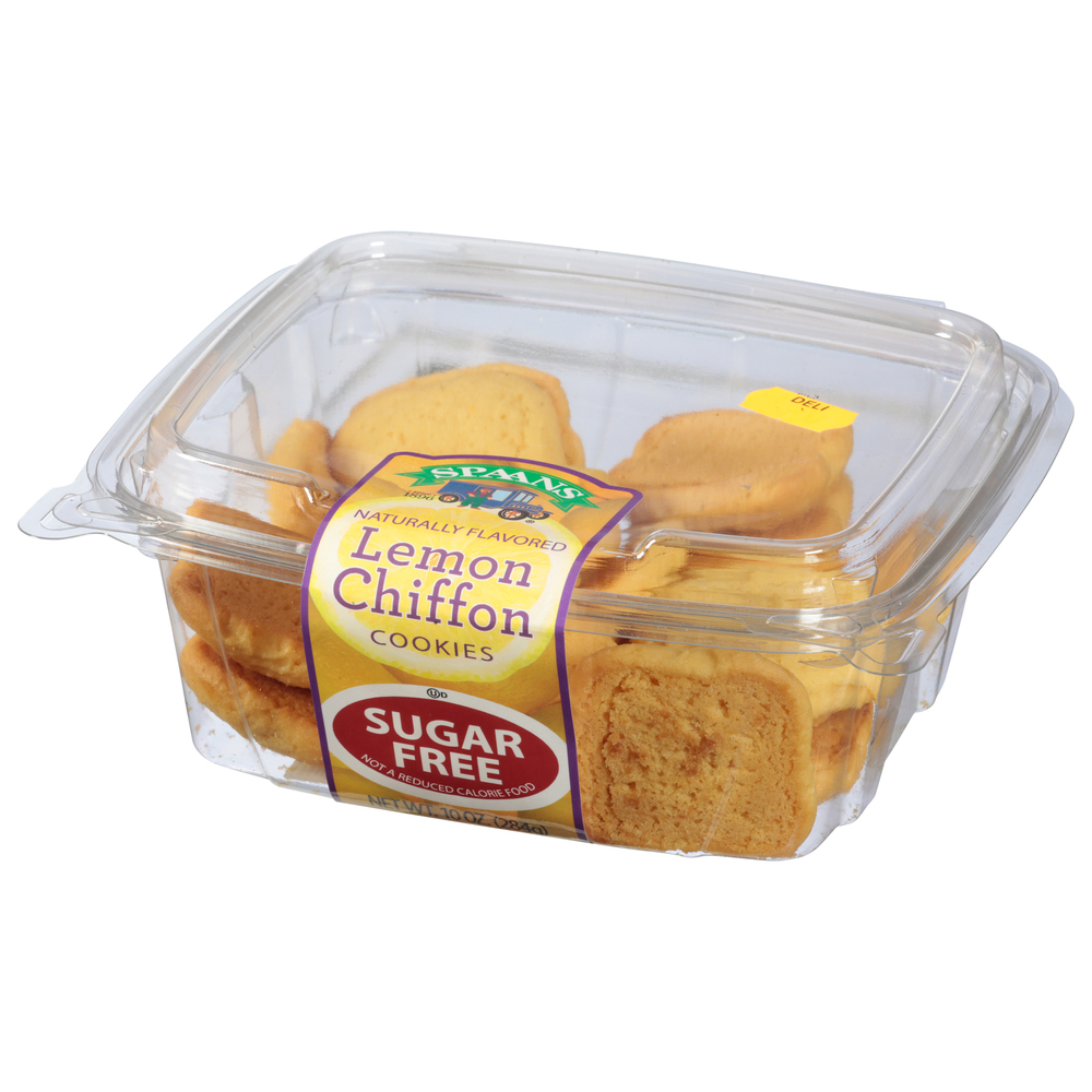 Spaans Cookies, Sugar Free, Lemon Chiffon-Front-Right-Elevated