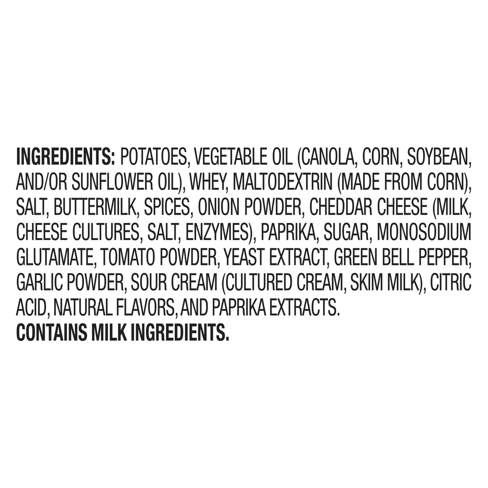 Ruffles Potato Chips, Chili Cheese Flavored-Ingredients