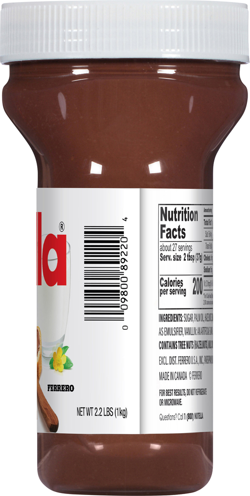 nutella label