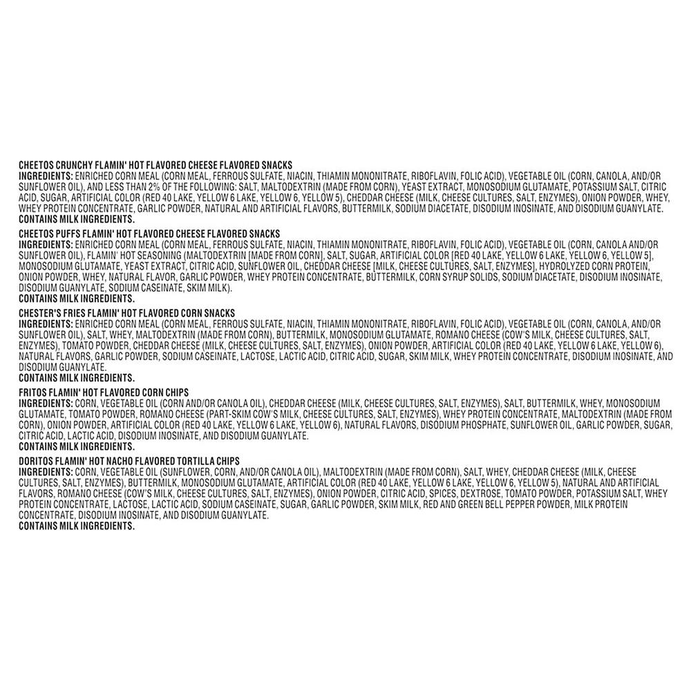 Frito Lay Snack Mix, Flamin' Hot Flavored-Ingredients