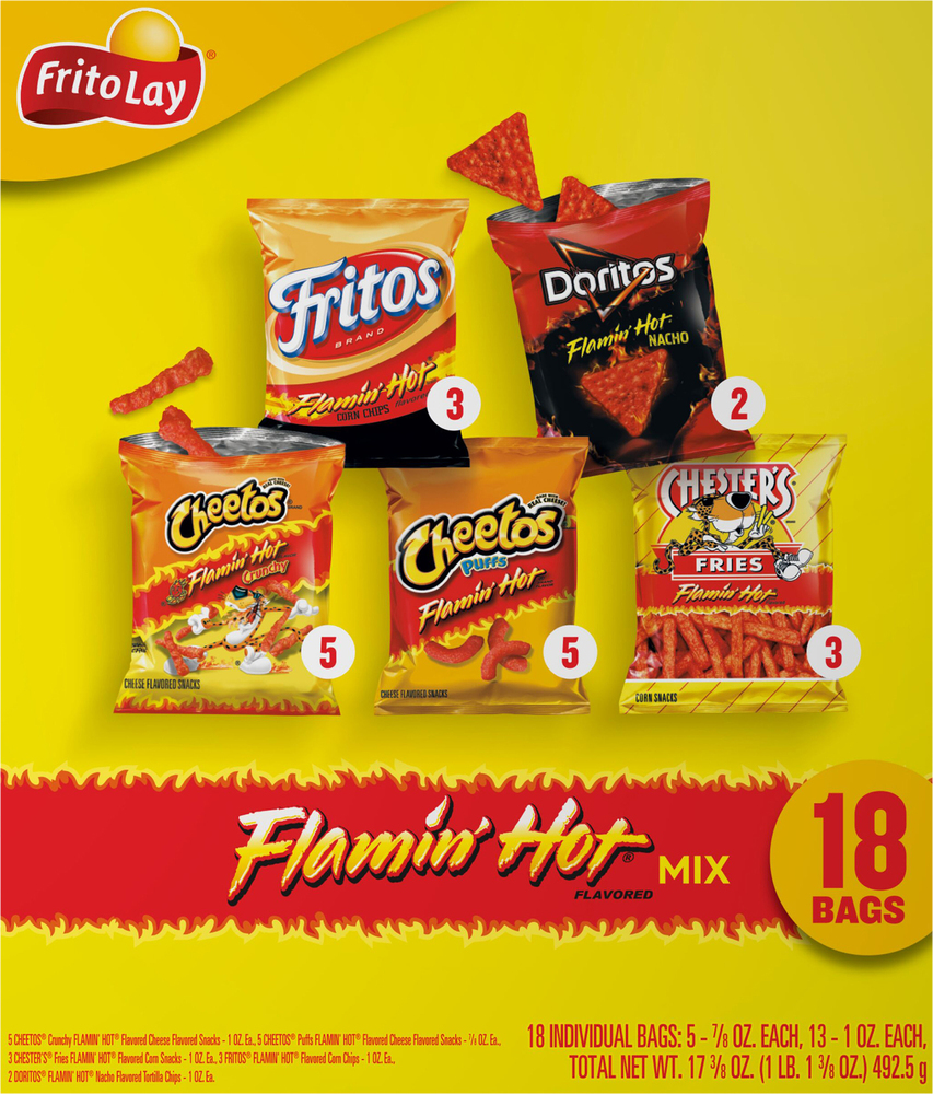 Frito Lay Snack Mix, Flamin' Hot Flavored-Planogram-Back