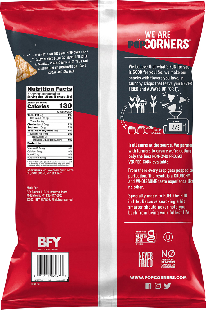 PopCorners Popped-Corn Snacks, Kettle Corn, Sweet & Salty-Planogram-Back