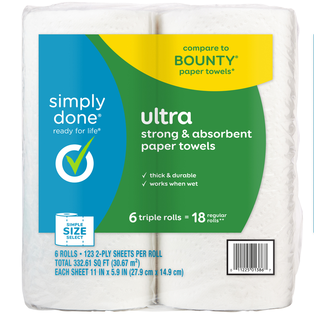 Simply Done Paper Towels, Simple Size Select, Ultra, 2 Ply-Planogram-Left