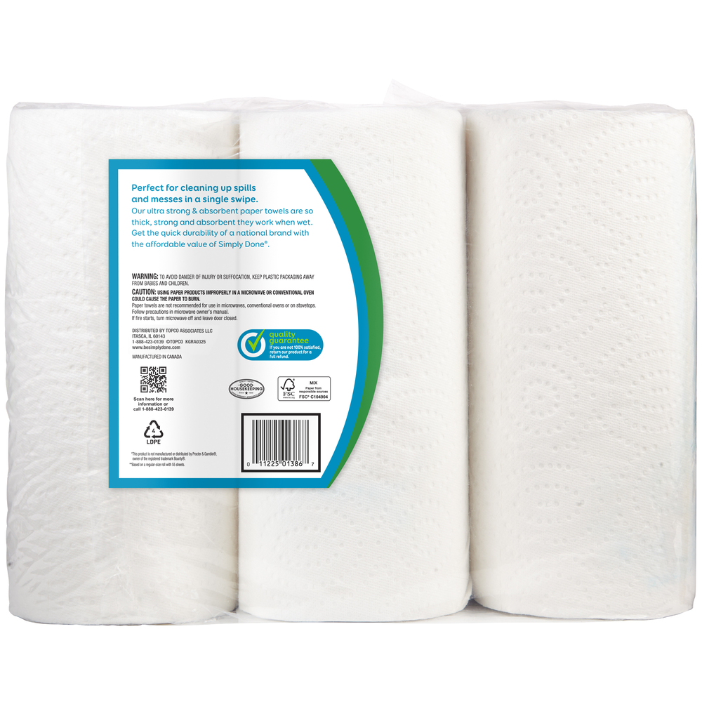 Simply Done Paper Towels, Simple Size Select, Ultra, 2 Ply-Planogram-Back