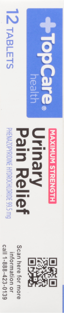 TopCare Health Urinary Pain Relief, Maximum Strength, 99.5 mg, Tablets ...