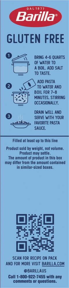 Barilla Gluten Free Elbows - Non-GMO Gluten Free Pasta Made with Blend ...