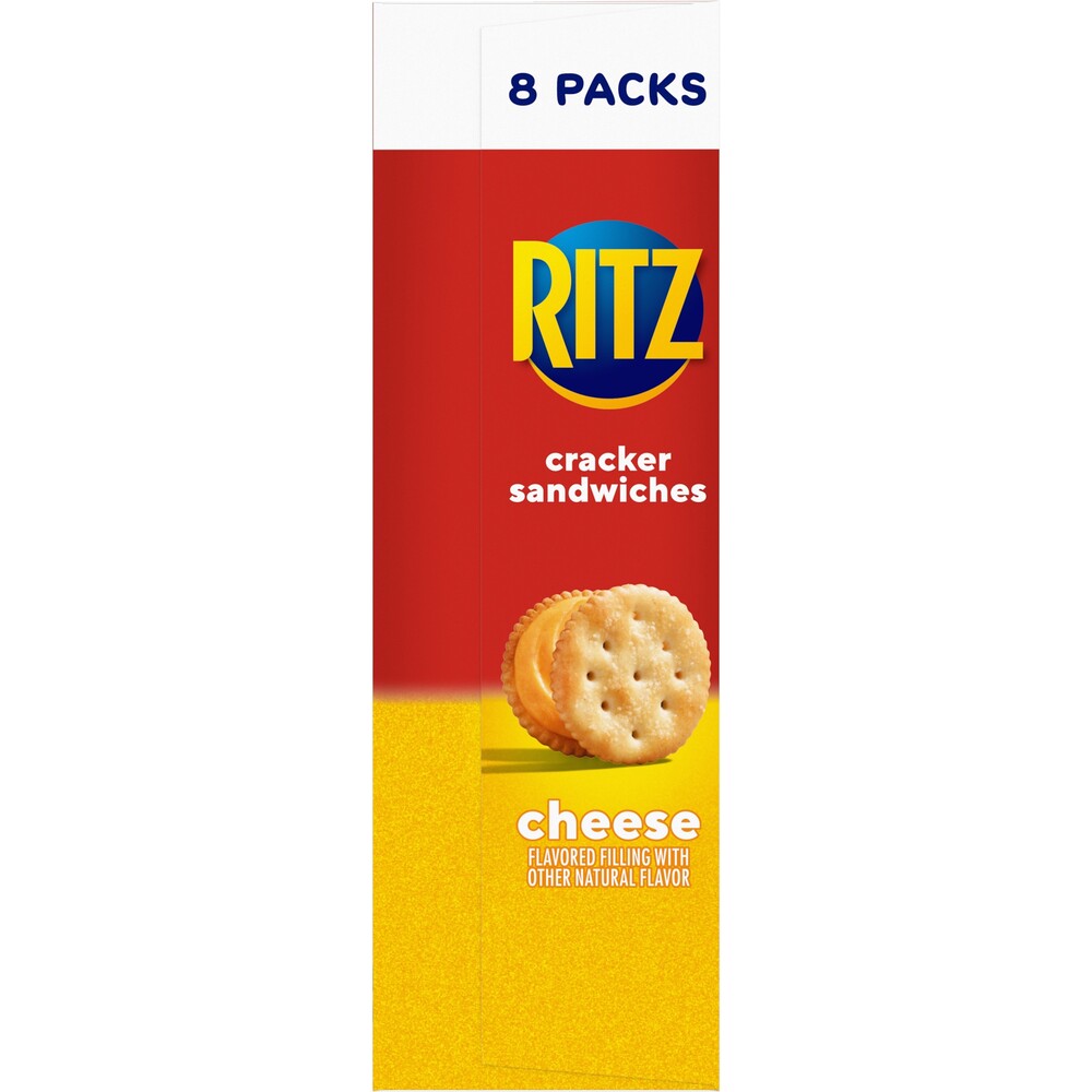 RITZ RITZ Cheese Sandwich Crackers, 8 Snack Packs (6 Crackers Per Pack)-Planogram-Left