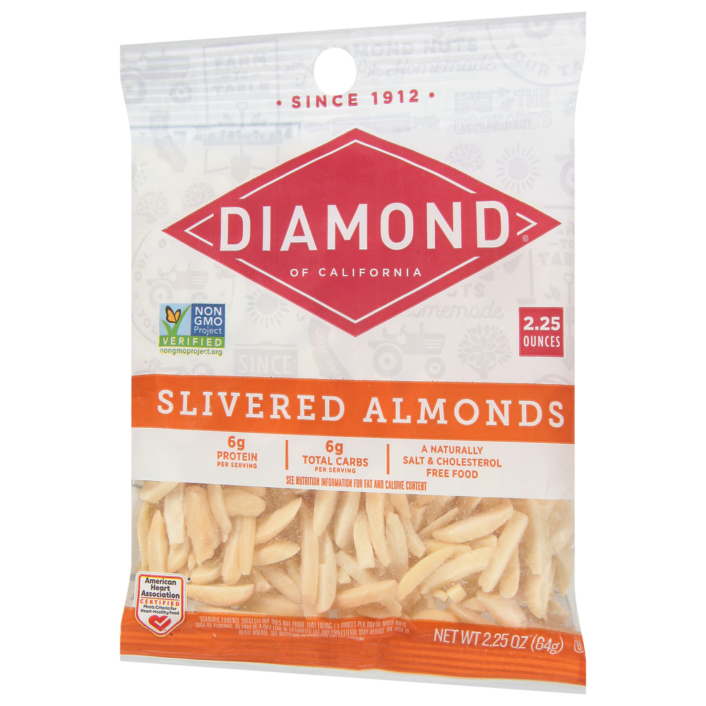 Diamond Almonds, Slivered-Front-Right-Elevated