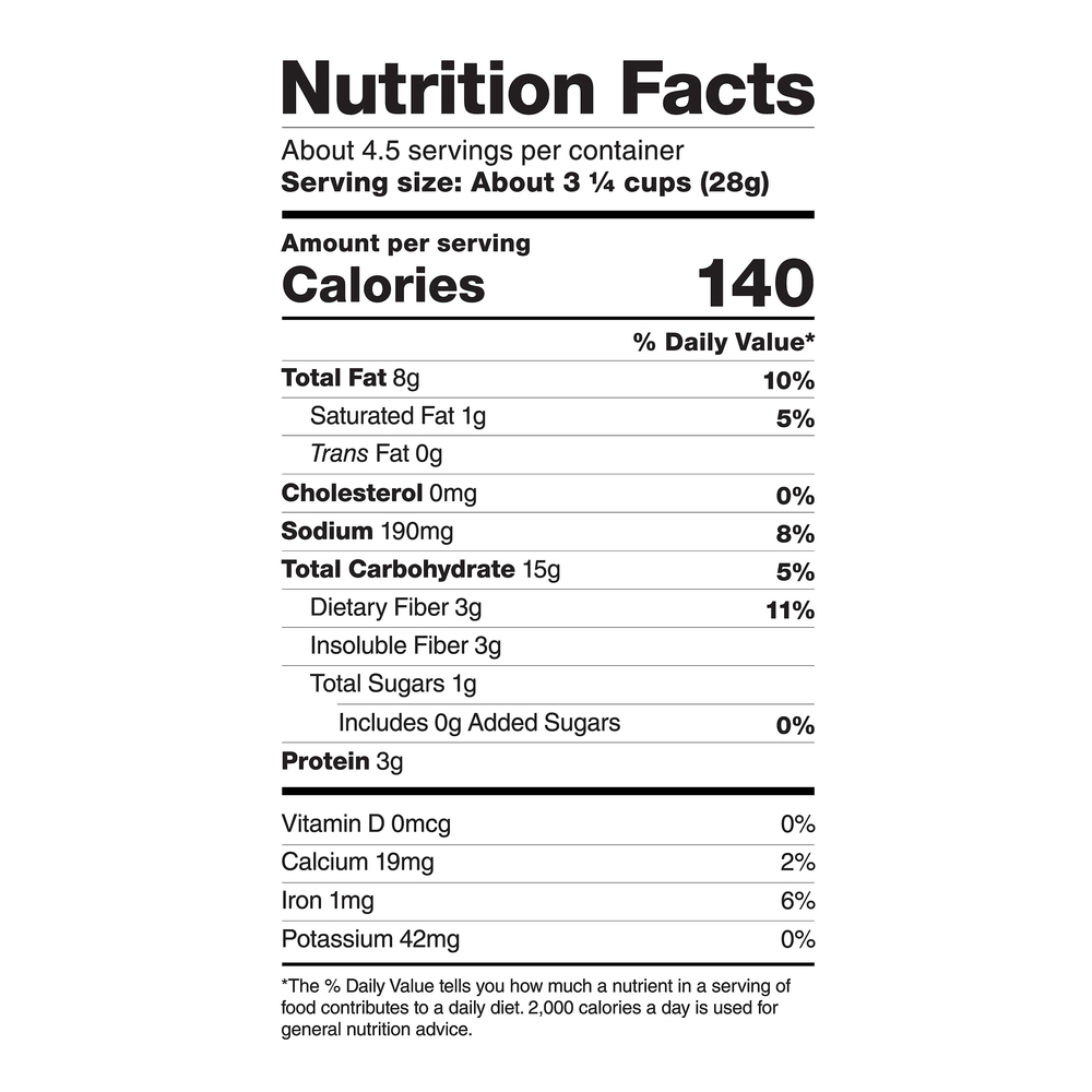 Skinnypop Butter Popcorn Nutrition Facts at Lily Mueller blog